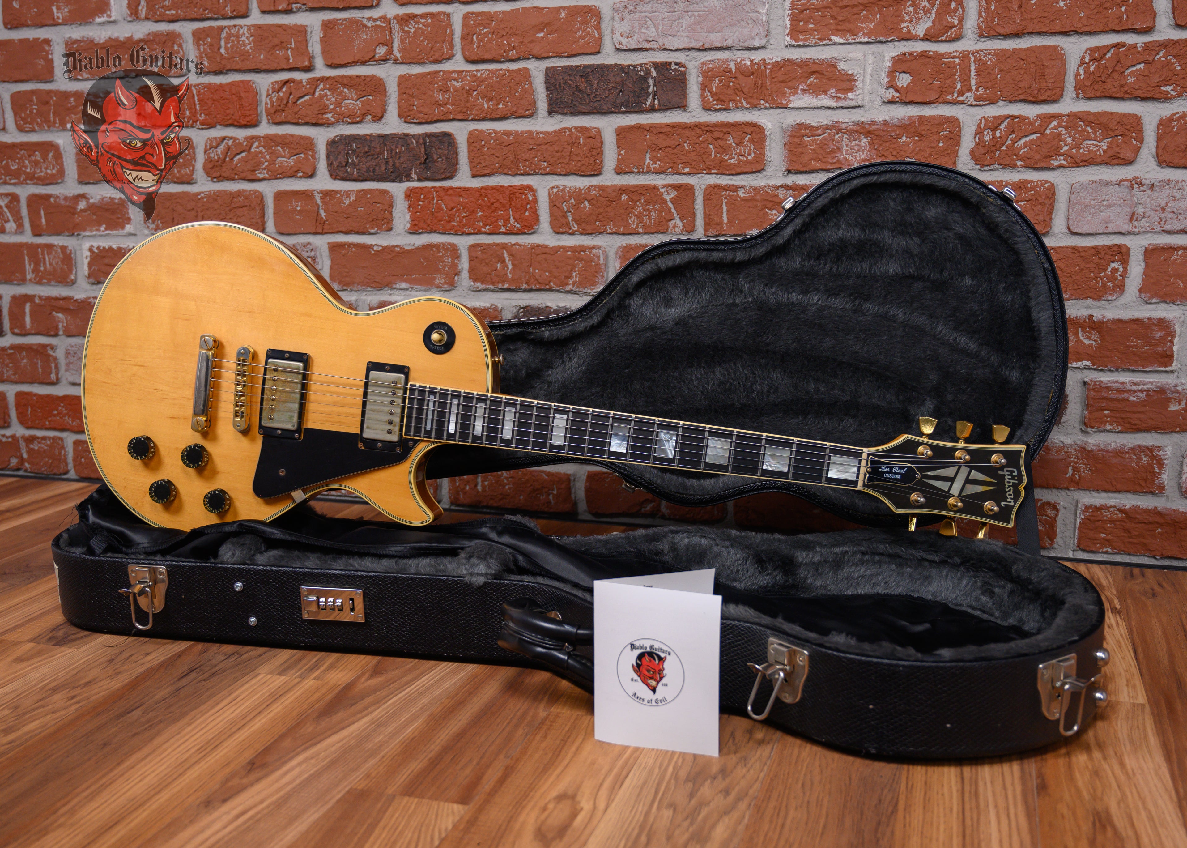 Gibson Les Paul Custom Plain Maple Top Natural 1979 w/Hard Shell Case ...