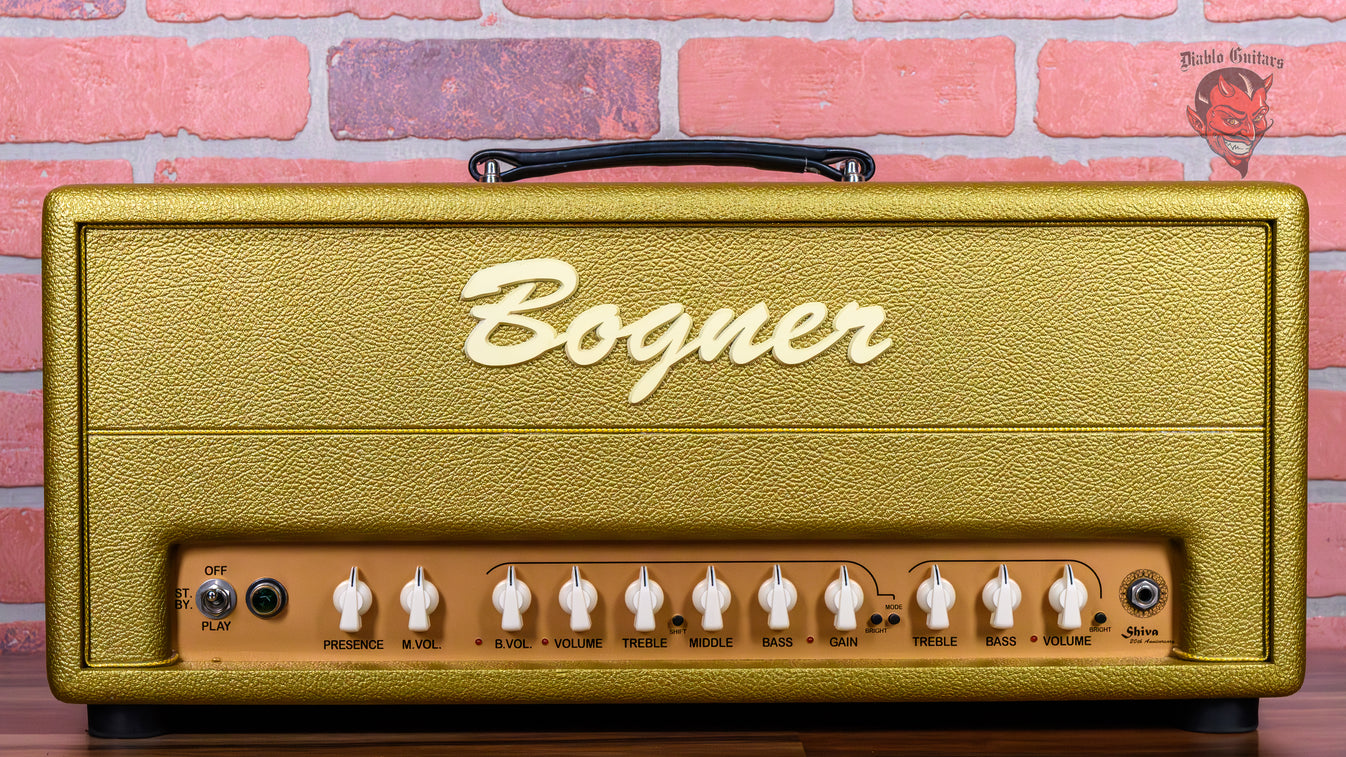 Bogner Shiva 20th Anniversary 6L6 60-Watt Head Gold Tolex – Diablo Guitars