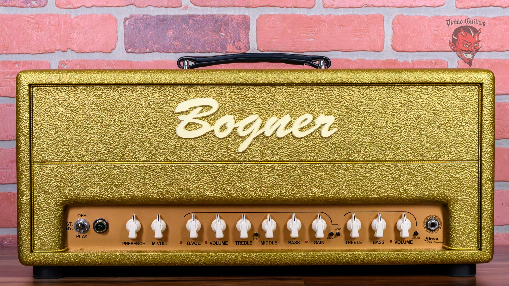 Bogner Shiva 20th Anniversary 6L6 60-Watt Head Gold Tolex – Diablo Guitars