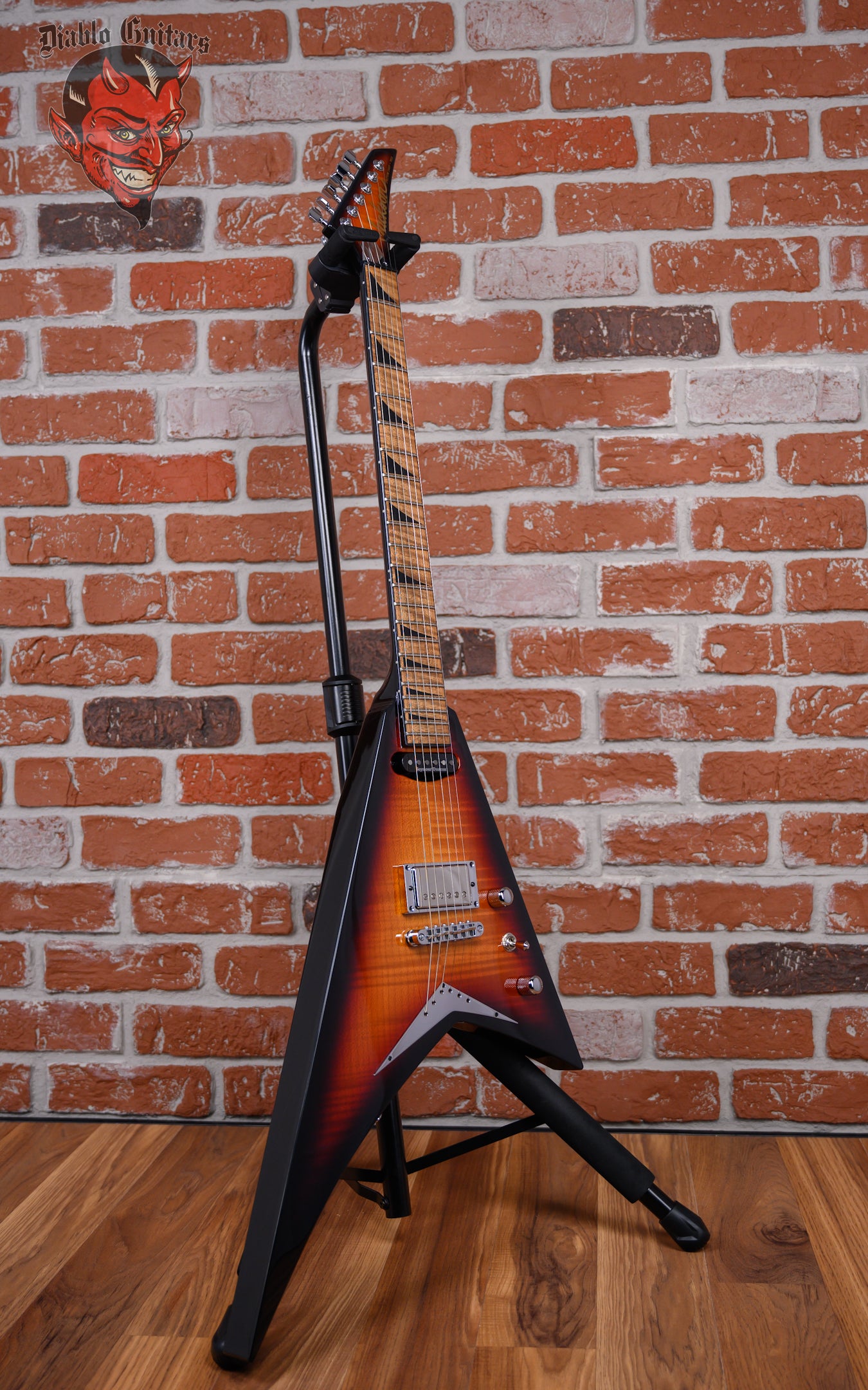 Jackson USA Custom Shop RR HS TOM MAH Rhoads Flame Maple Slab Top 3-Co ...
